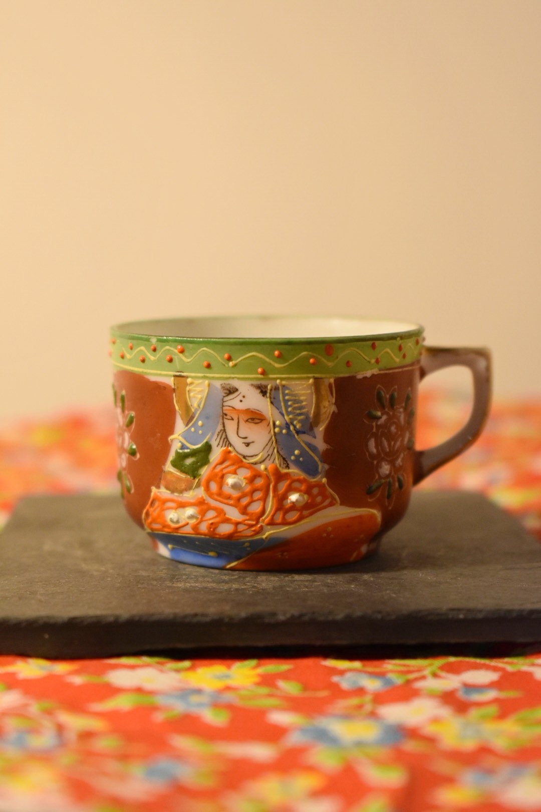 Detailed Hand-painted Japanese Tea Cup - Etsy