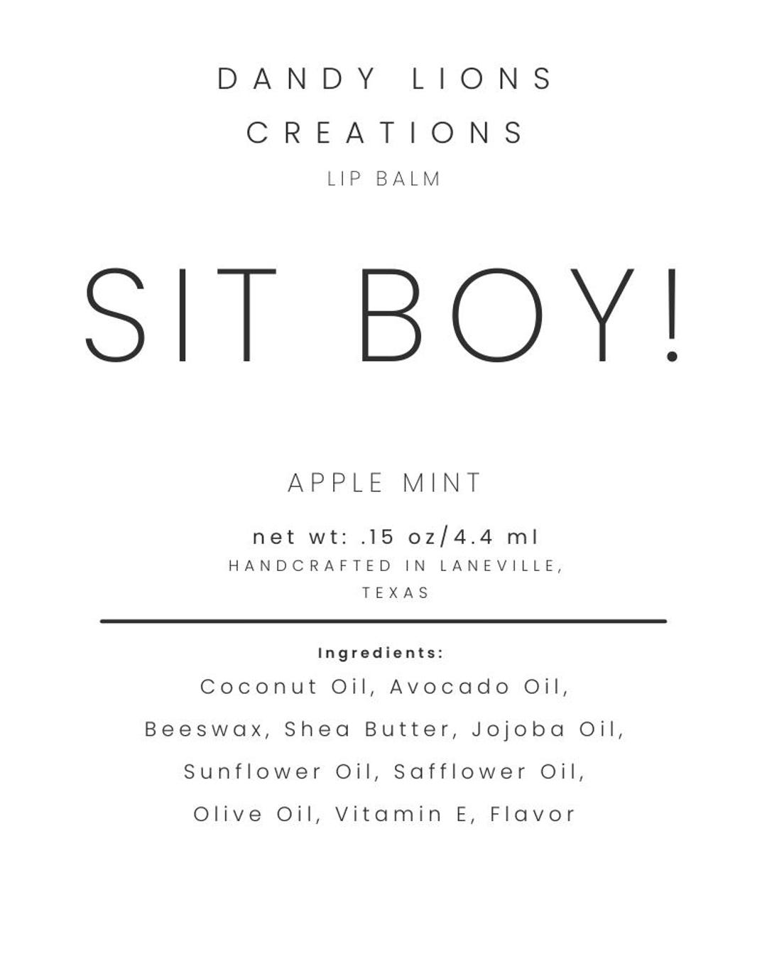 Sit Boy Lip Balm - Etsy