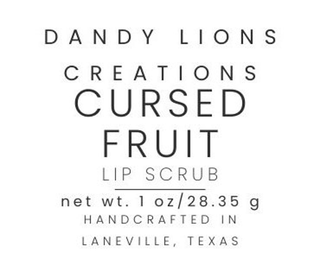 Cursed Fruit Lip Scrub | Lip Polish | Anime | Lip Exfoliator | Sugar ...