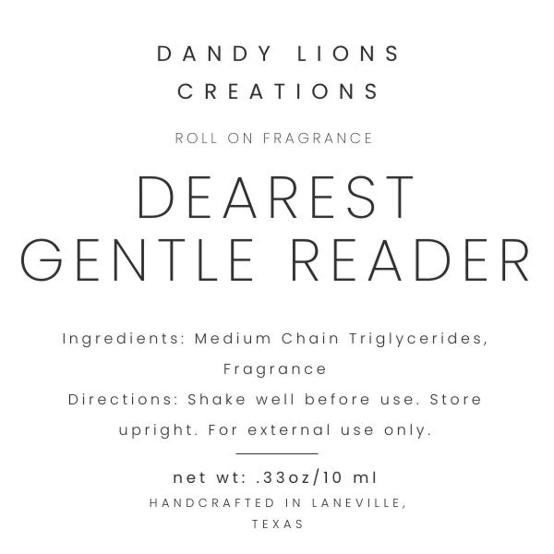 Dearest Reader Fragrance | Dandy Lions Creations | Book Perfume | Gifts ...