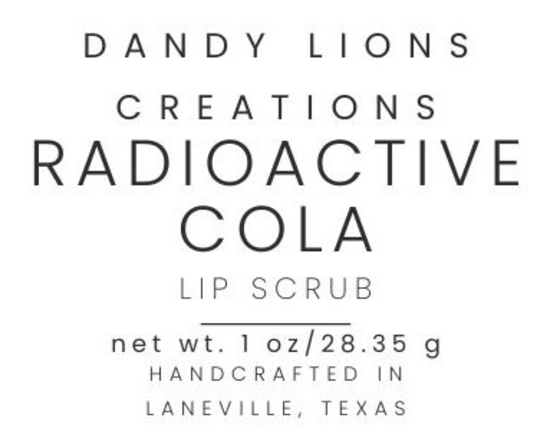 Radioactive Soda Lip Scrub | Lip Polish | Video Game | Lip Exfoliator ...