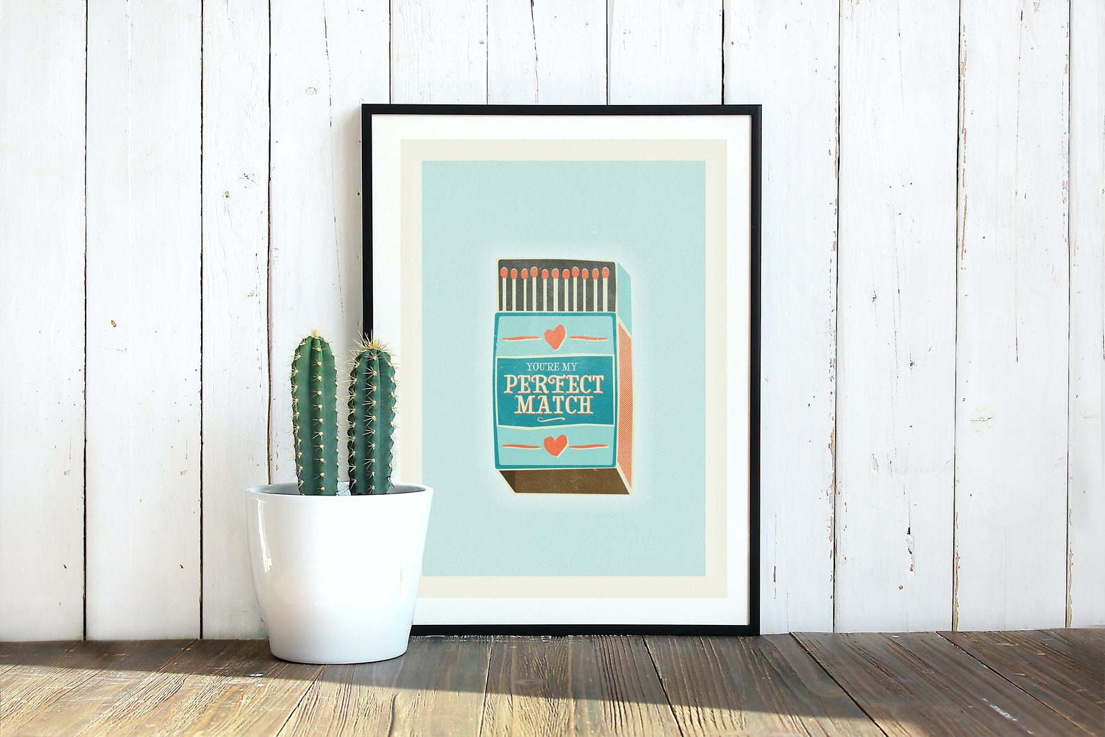 Perfect Match A4 Art Print: Anniversary, Wedding Gift (recycled Paper ...