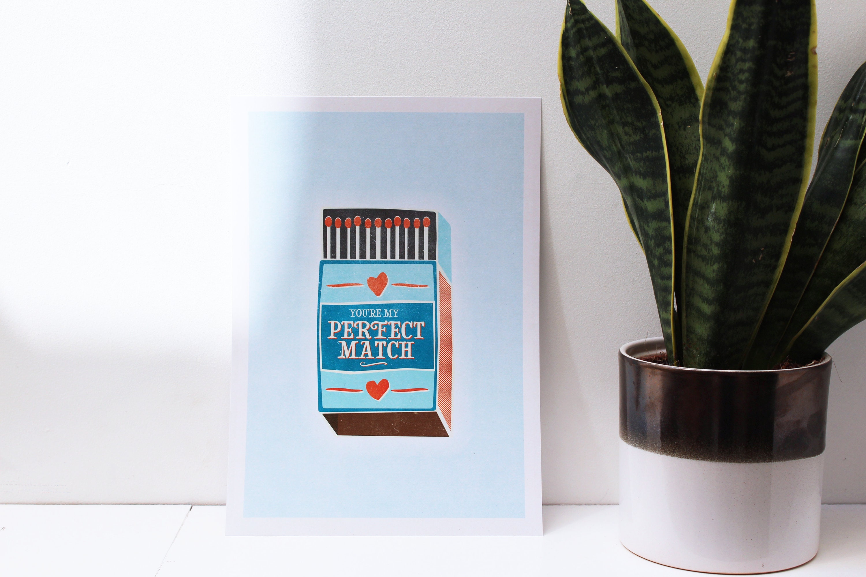 Perfect Match A4 Art Print // Anniversary // Wedding // | Etsy