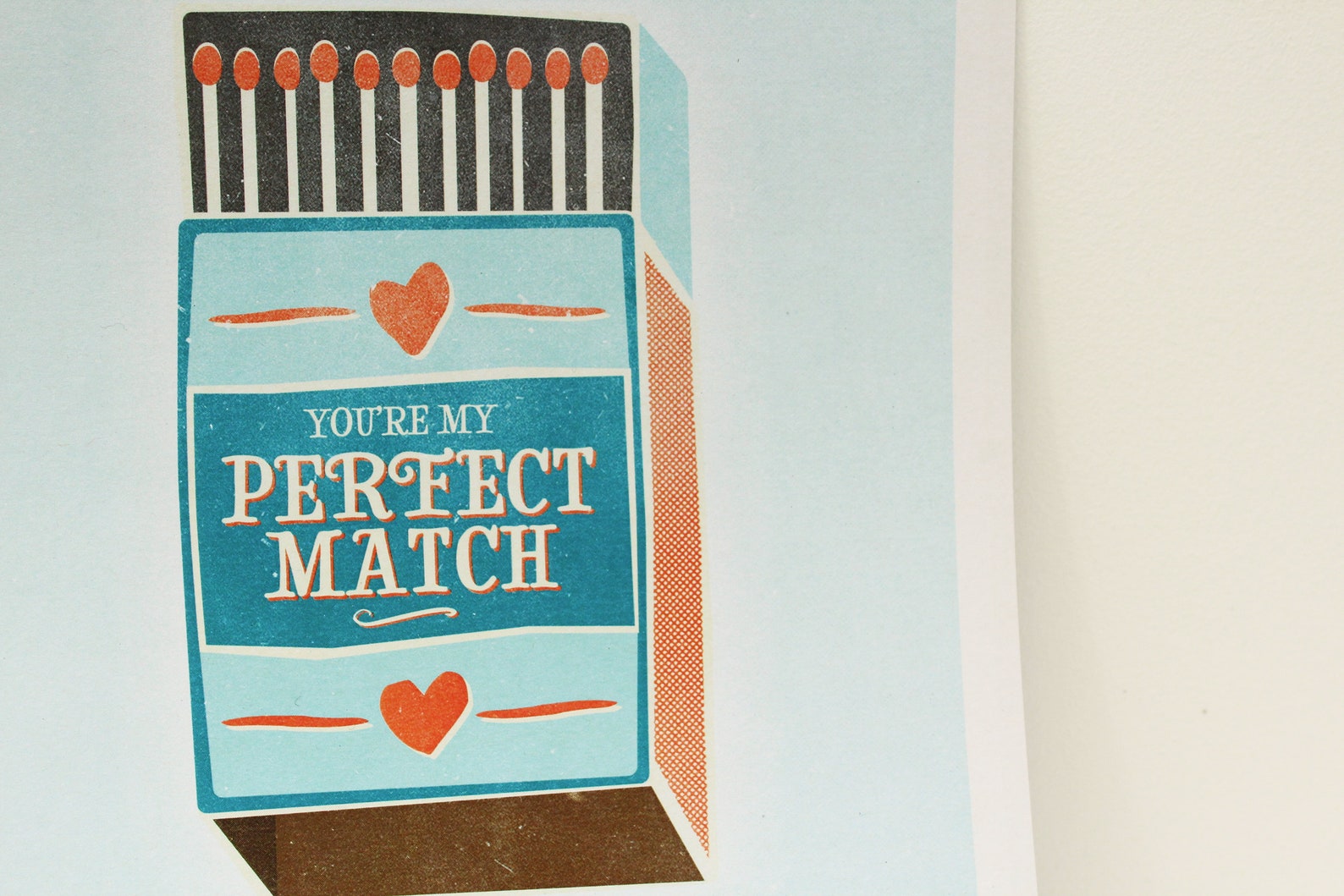 Perfect Match A4 Art Print // Anniversary // Wedding // Recycled Paper ...