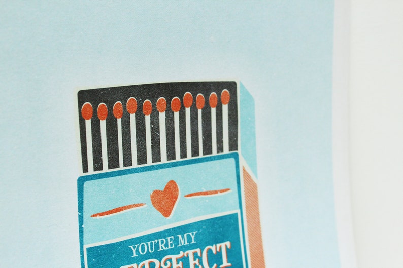 Perfect Match A4 Art Print // Anniversary // Wedding // Recycled Paper ...