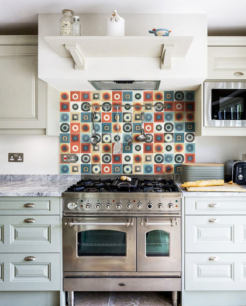 50 African HAND PAINTED TILES Patchwork 50 Tile Box Set 10cm X 10cm ...