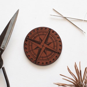 Leather Patch EXPLORER With Compass for Adventurers, Patches for Backpack - Etsy