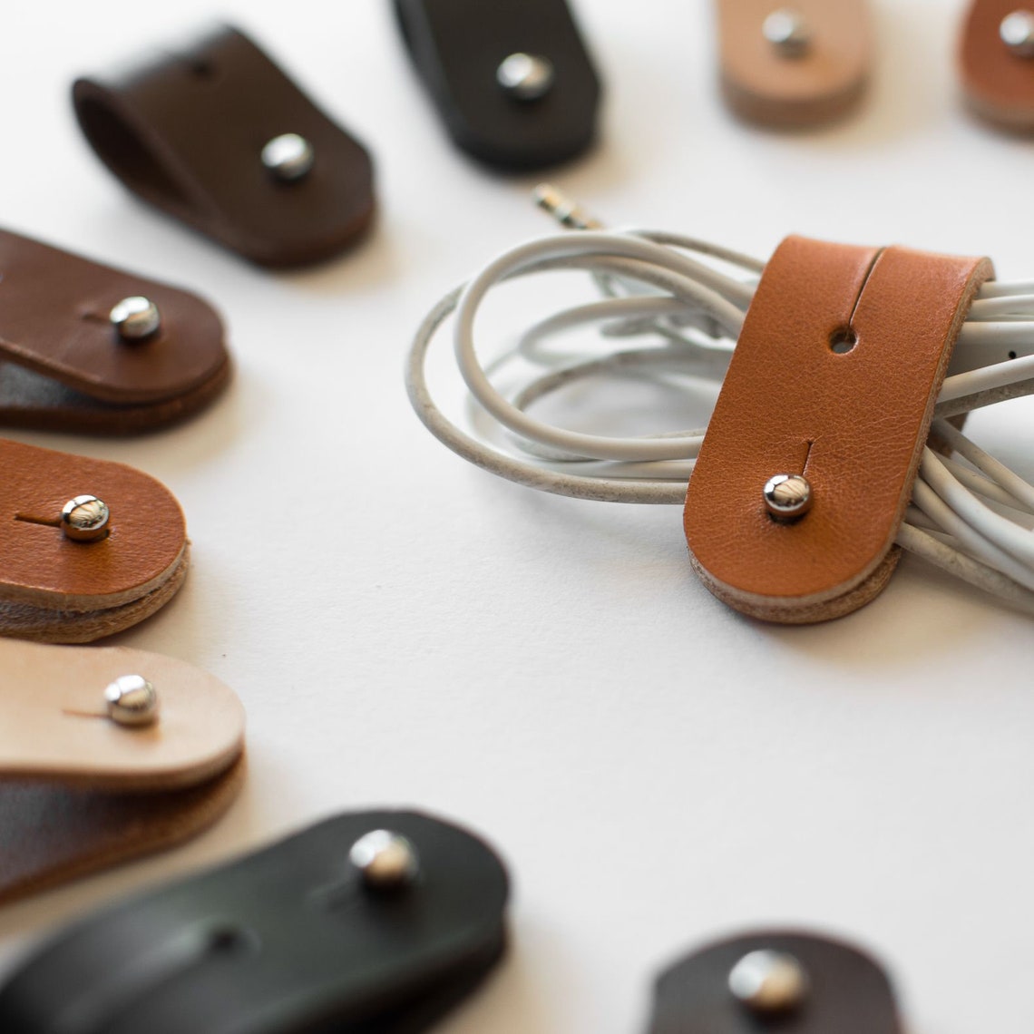 Leather Cable Organizer Cord Organizer Wire Holder Cord - Etsy