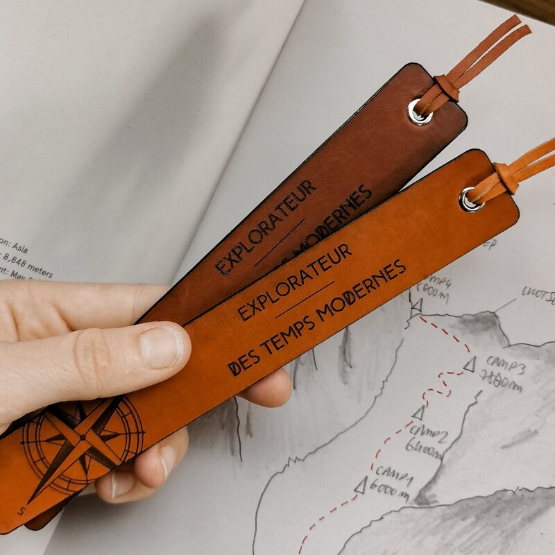 Leather Bookmark - Etsy