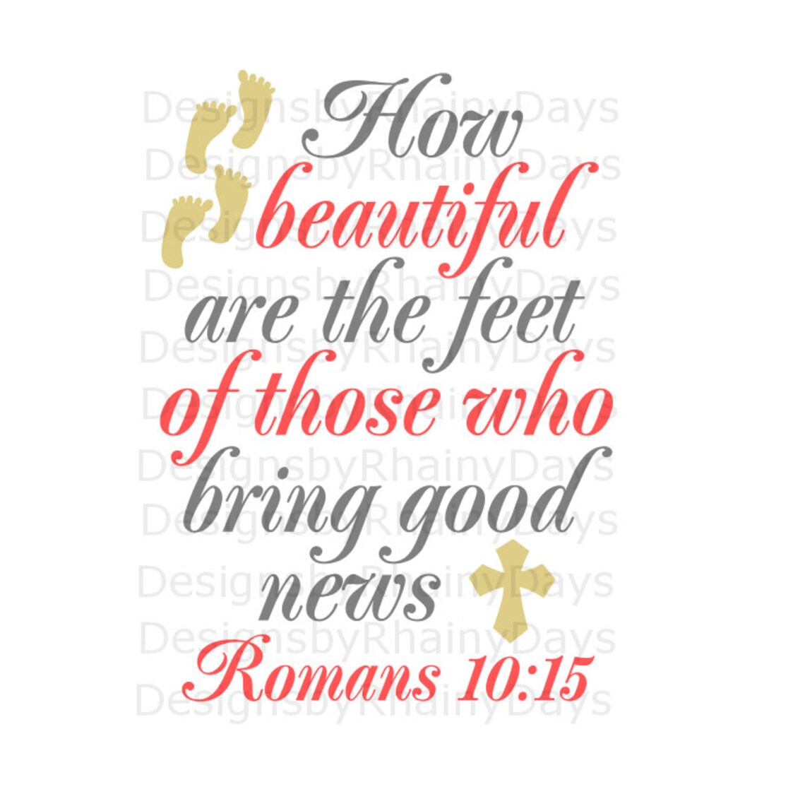 Buy 3 Get 1 Free How Beautiful Are the Feet of Those Who | Etsy