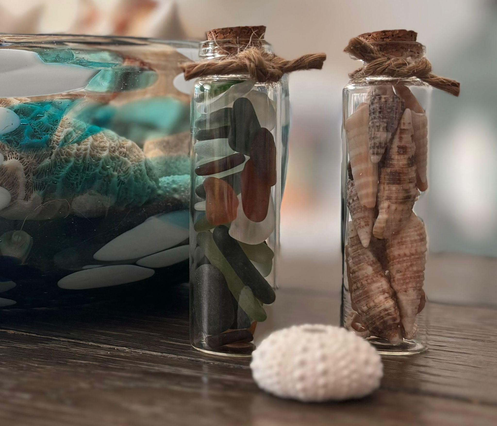Mini Shell and Sea Glass Bottles - Etsy