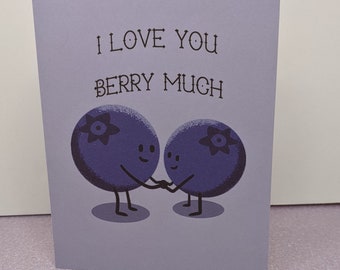 Blueberry Card - Etsy