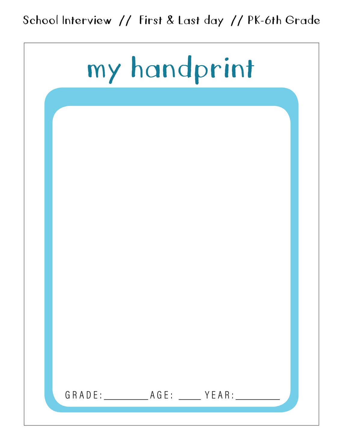 All About Me! Back to School Kids Interview - Digital Download - Etsy