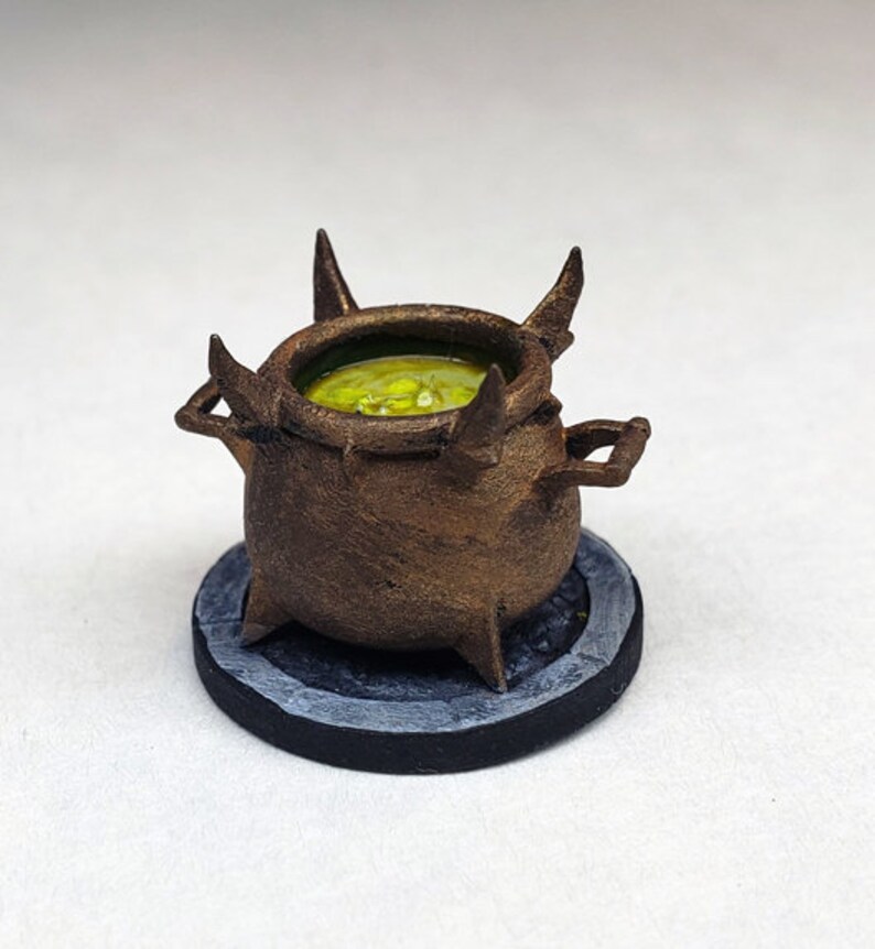 Painted Armor Stand Cauldron Skulls and Candles Miniatures / - Etsy