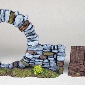 Painted Stone Field Walls 12 Piece Set, City Village Dungeon D&D ...