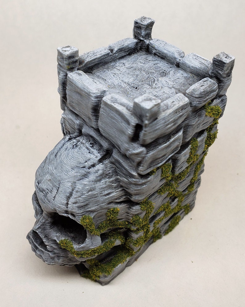 Painted Skull Tower / 3d Printed D&D Terrain Wargame Buildings - Etsy