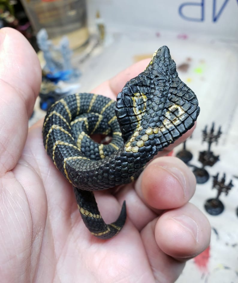 Custom Painted Giant Snake Miniatures 3d Print Resin / | Etsy