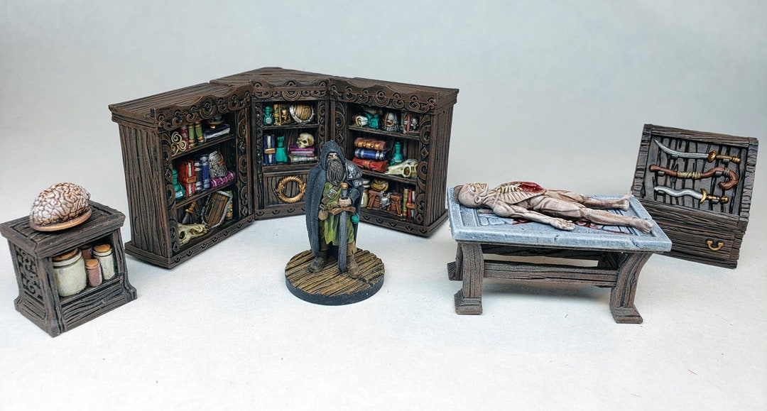 Painted Monster Hunter Corner Resin Furniture / Wargame Tabletop Tiny ...