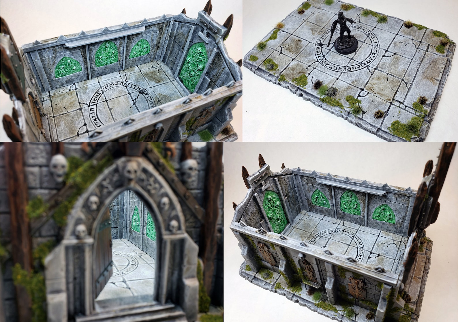 Graveyard 6 Mausoleum Moss Gravestone Skull Statue Tomb / - Etsy