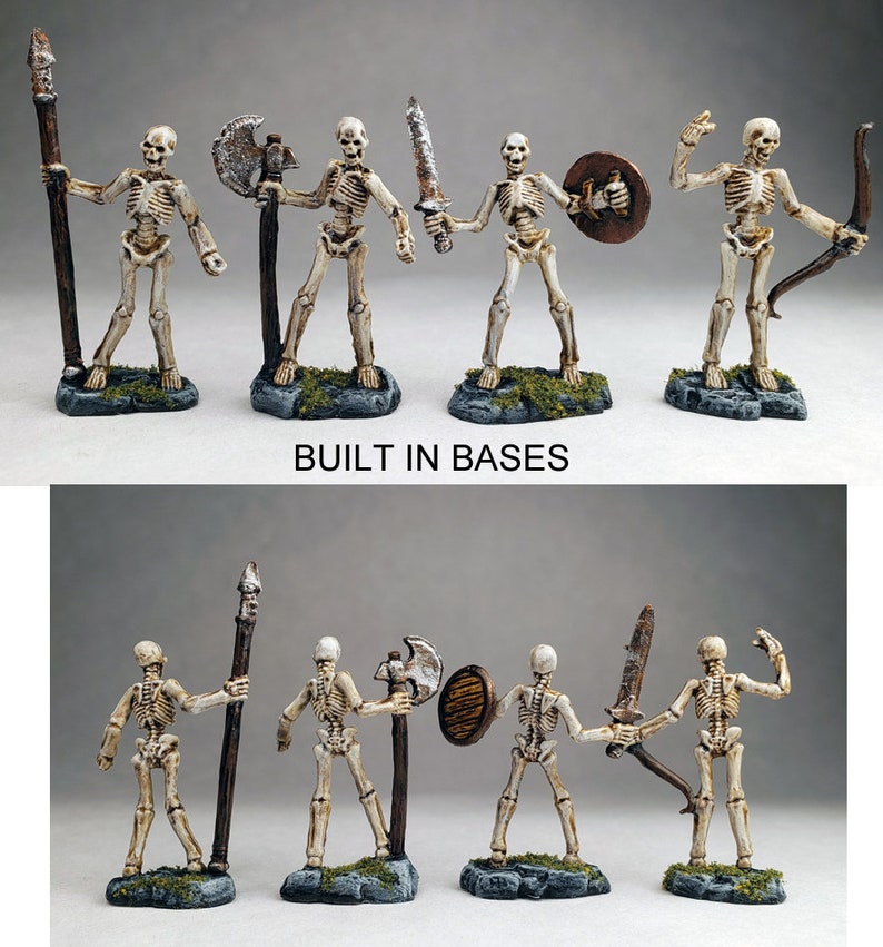 CUSTOM Painted Skeleton Crypt Guardians Troop / Reaper Bones | Etsy