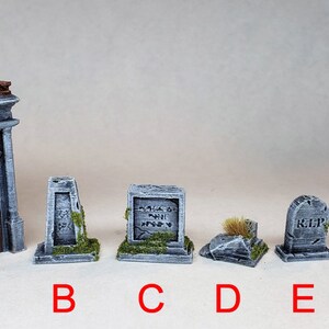 Graveyard (6) Mausoleum Moss Gravestone Skull Statue Tomb / Painted ...