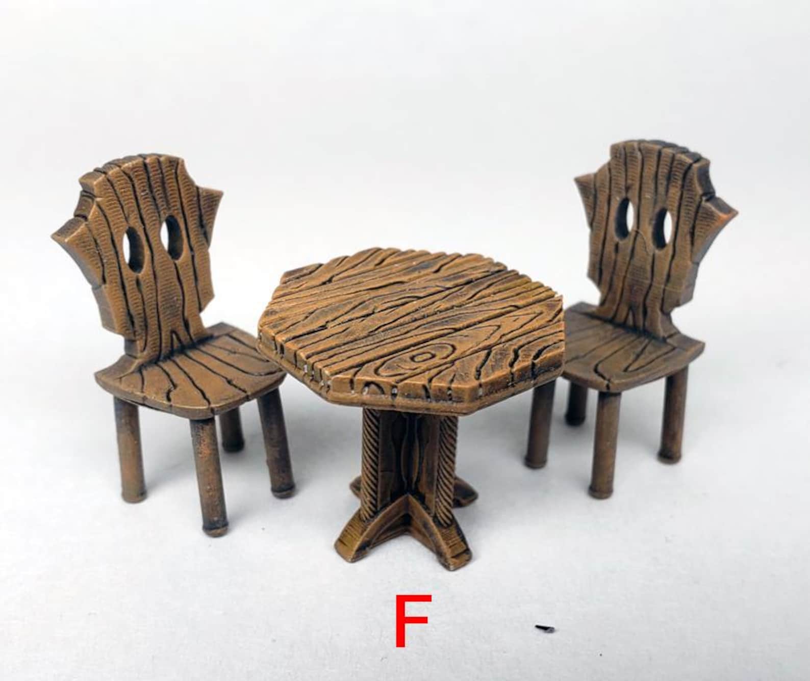 Dungeon Furniture Tables Chairs Beds Throne / Painted Tabletop Tiny ...