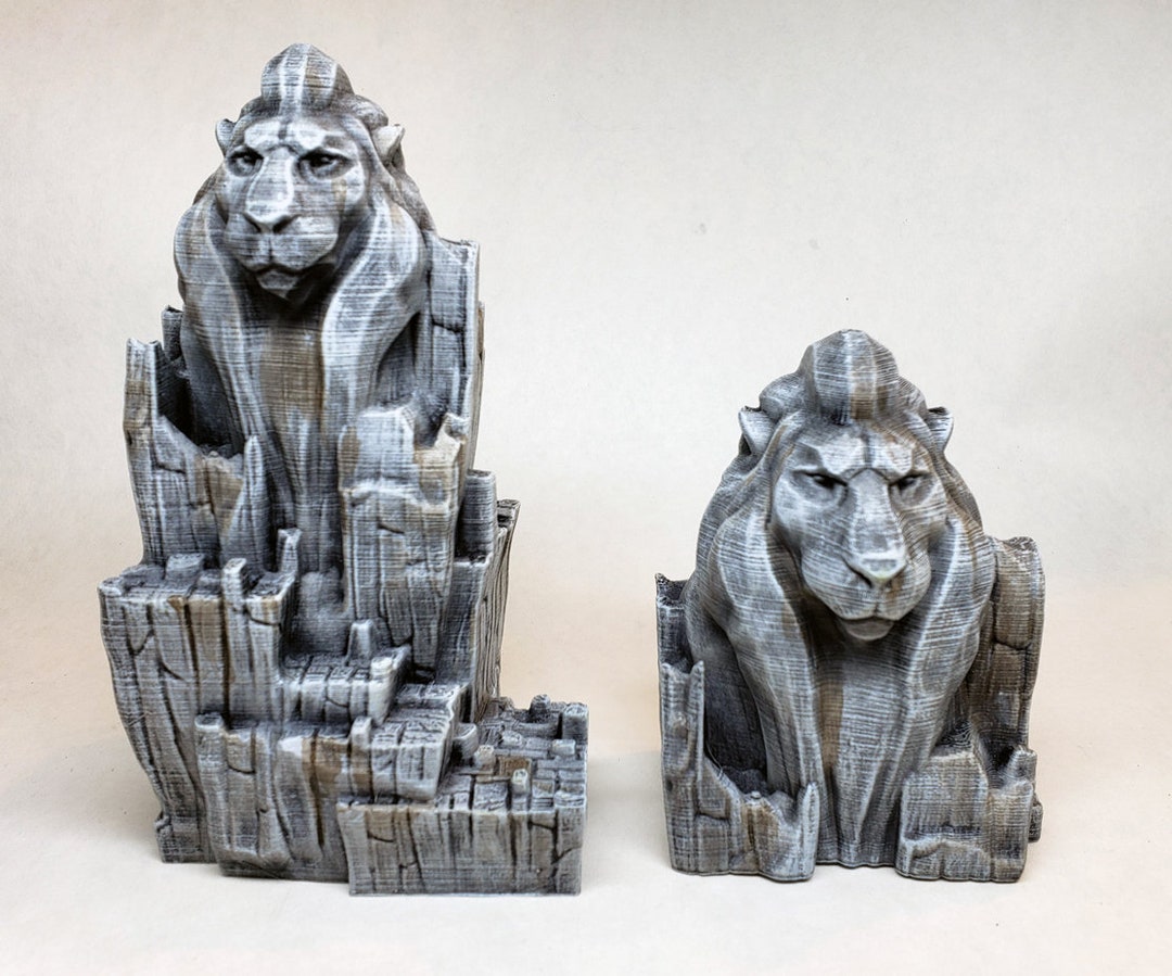Painted Large Statues of Lion / 3d Printed Custom Painted Statues D&D ...