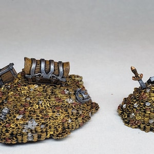 Painted Treasure Hoard Chest Loot Tabletop Board Game Terrain / Reaper ...