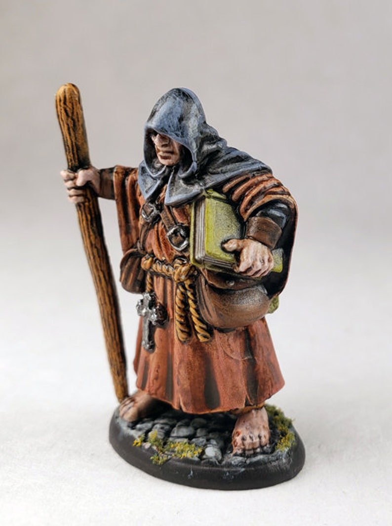 Custom Painted Monk - Cleric - Priest With Staff / Reaper Bones ...