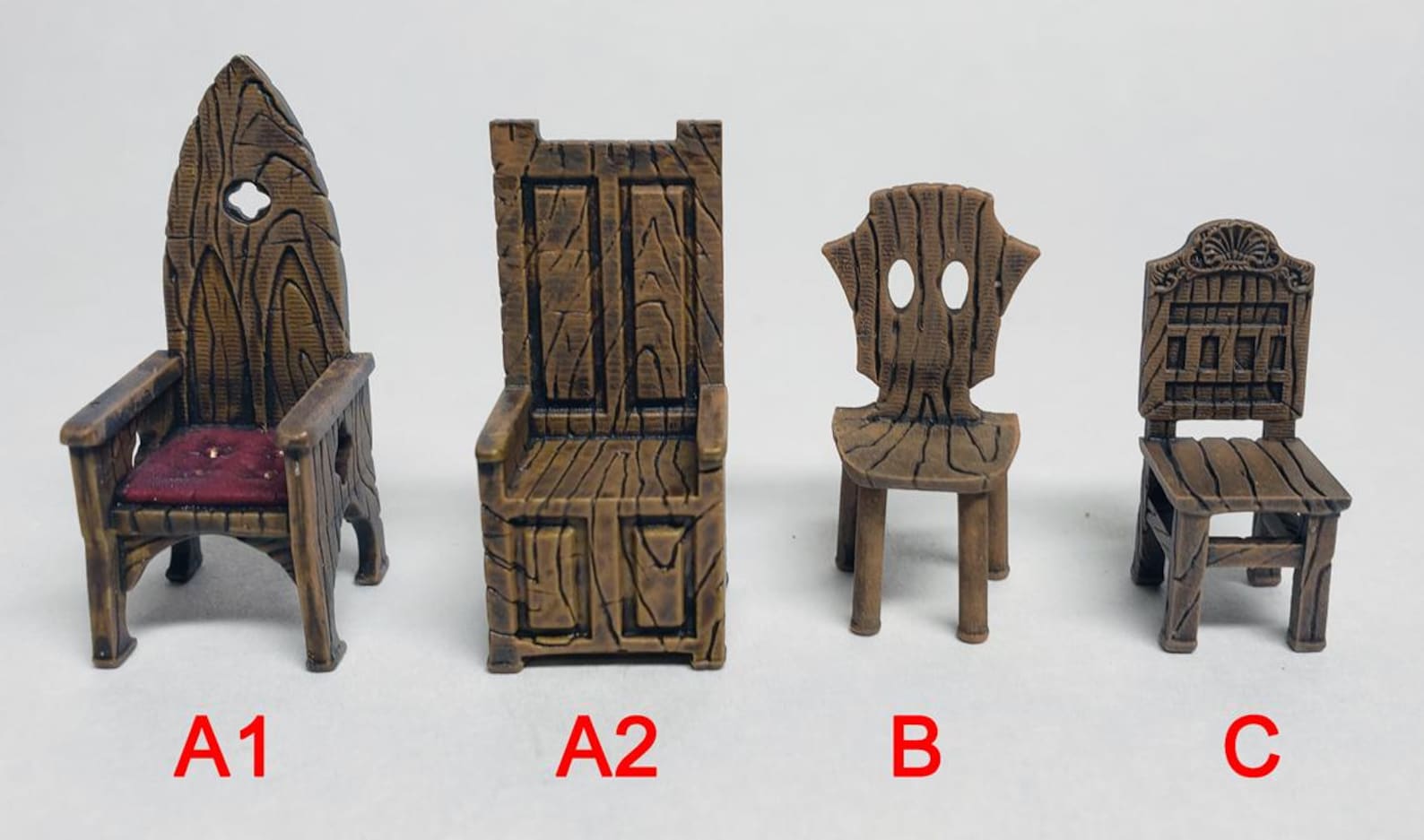Dungeon Furniture Tables Chairs Beds Throne / Painted Tabletop Tiny ...