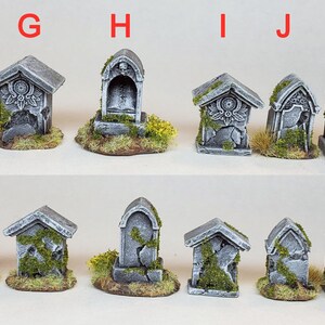 Graveyard (8) Mausoleum Tomb Moss Gravestone Skull Statue / Painted ...