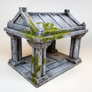 Graveyard (8) Mausoleum Tomb Moss Gravestone Skull Statue / Painted ...
