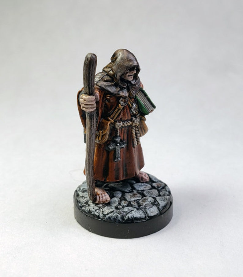 Custom Painted Monk - Cleric - Priest With Staff / Reaper Bones ...