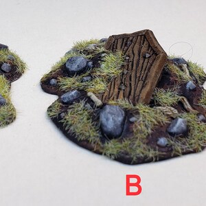 Fresh Graves and Coffins Gravestone Skull Bones Tomb / Painted Terrain ...