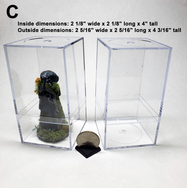 Tall Square Miniatures Display Box Case / D&D Dnd Pathfinder - Etsy