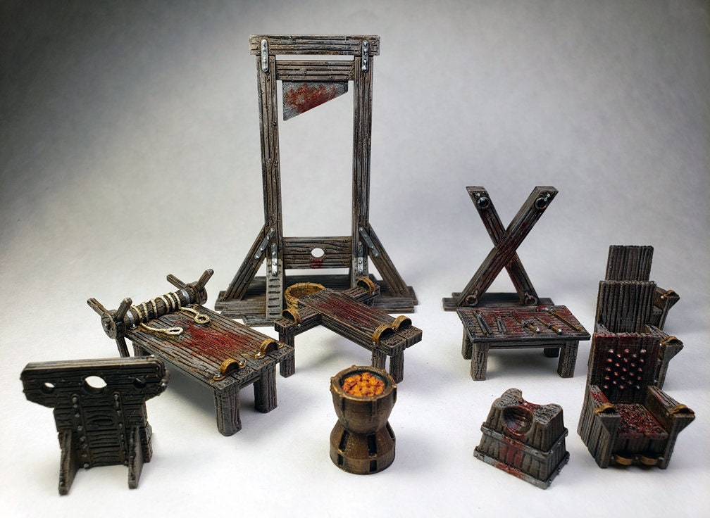 Painted Torture Room Set Village City Dungeon Terrain / 3d - Etsy