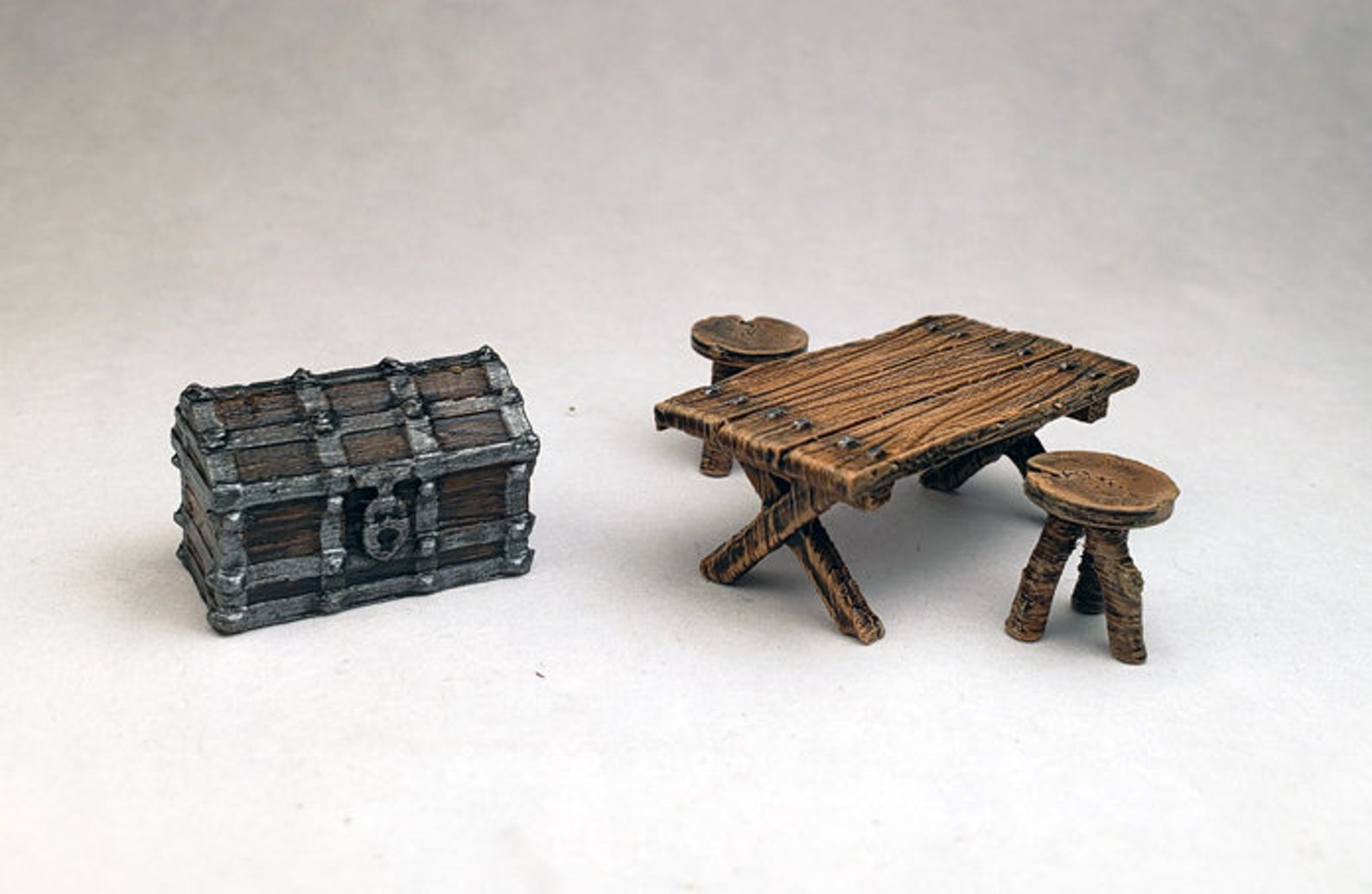 Painted Bed Table Stool Chest Furniture (prison, Barracks, Dungeon ...