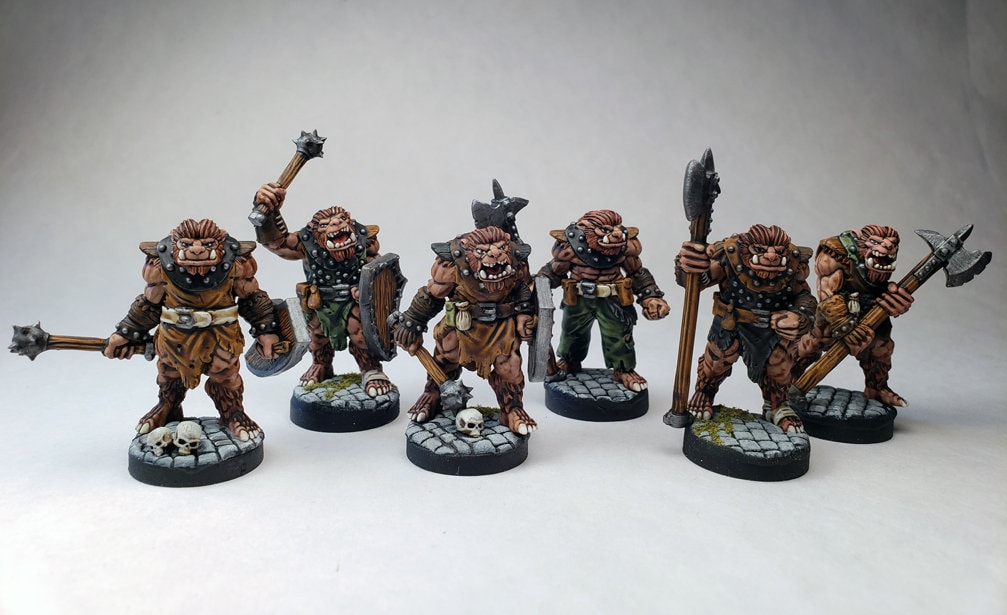 Custom Painted Large Bugbears With Halberds and Hand Weapons - Etsy