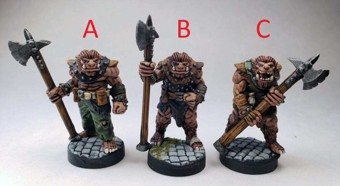 Custom Painted Large Bugbears With Halberds and Hand Weapons ...