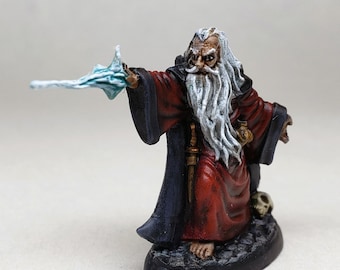 Painted Necromancer Undead Commander Mage / Painted Resin Miniature ...