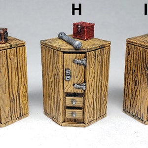 Painted Library Corner Cabinets/ Painted Tiny Terrain Tavern Furniture ...