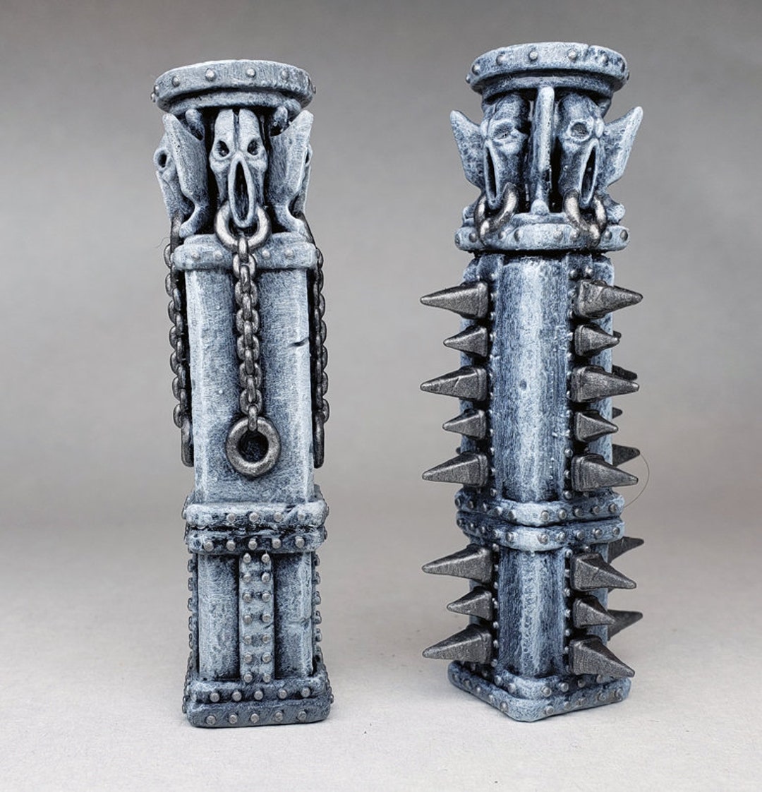 Painted Dungeon Support Columns, Spikes and Chains / Dnd Terrain ...