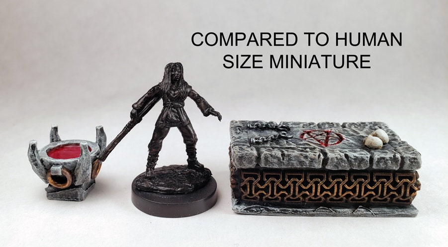 Sacrificial Altar and 2 Ornate Stone Blood Bowls / Painted | Etsy