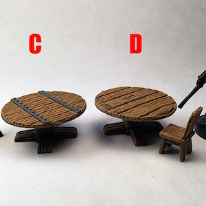 Painted Dungeon Furniture Tables, Chairs, Bar Stools / 3d Printed ...