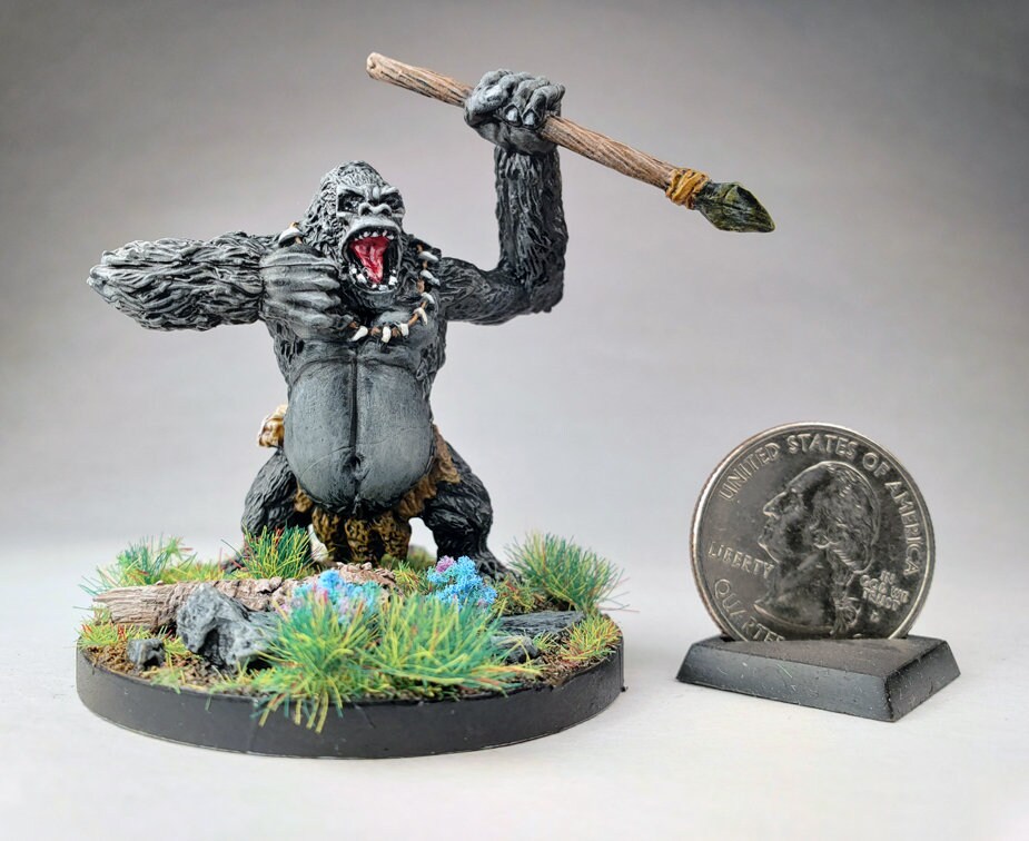 Weregorilla Attack Ape / D&D Painted Reaper Bones Miniature | Etsy