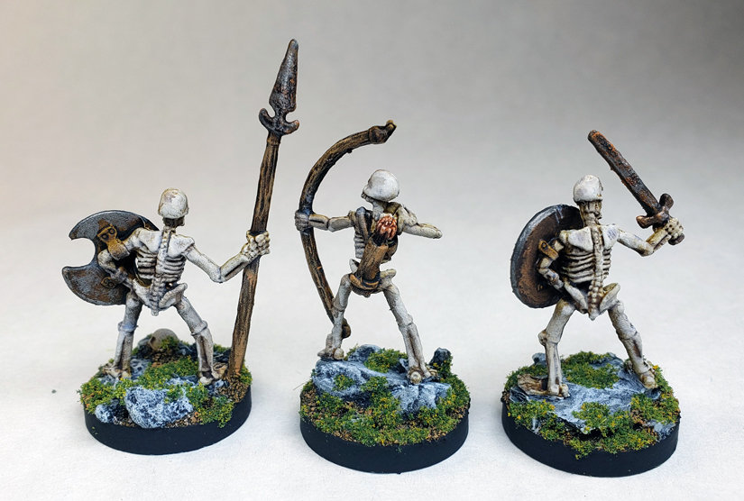 CUSTOM Painted Skeletons Necromancer Minions / Reaper Bones Miniatures ...