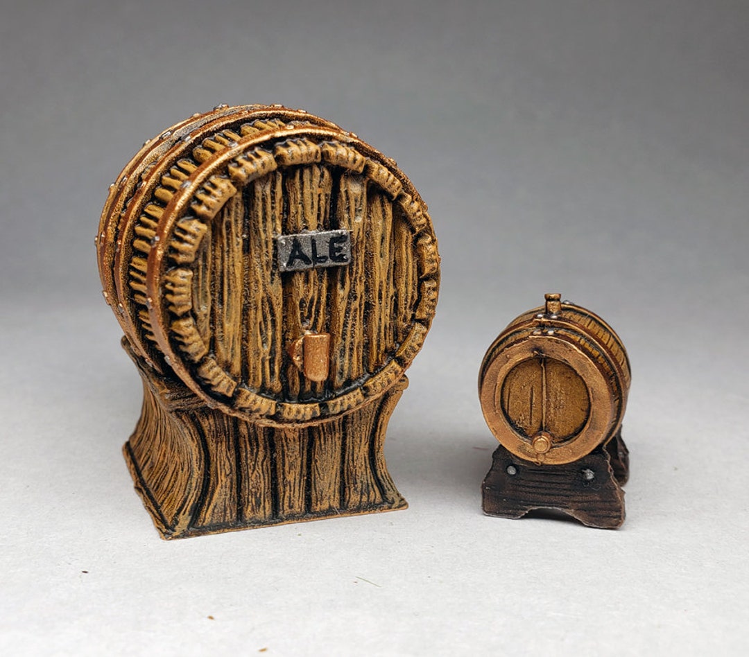 Painted Wine, Beer and Whiskey Resin Kegs Tavern Furniture Dungeons ...