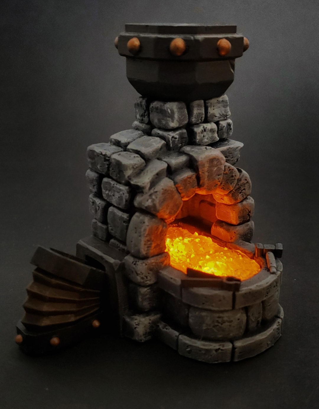 LED Painted Forge Glowing Coals Blacksmith Dungeon City Terrain / Dnd ...