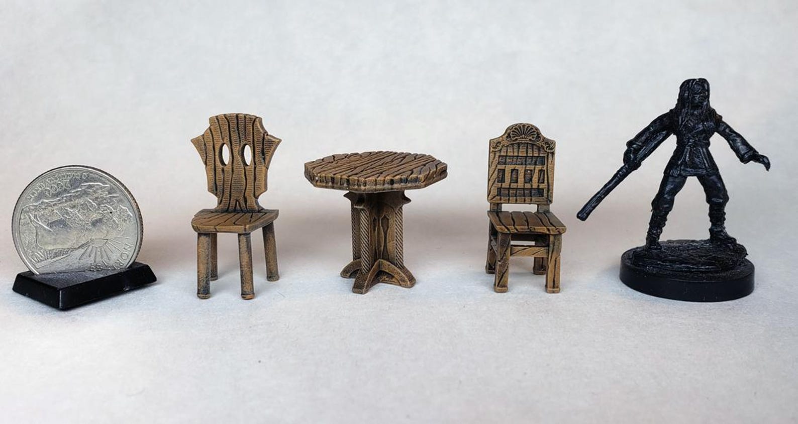 Dungeon Furniture Tables Chairs Beds Throne / Painted Tabletop Tiny ...