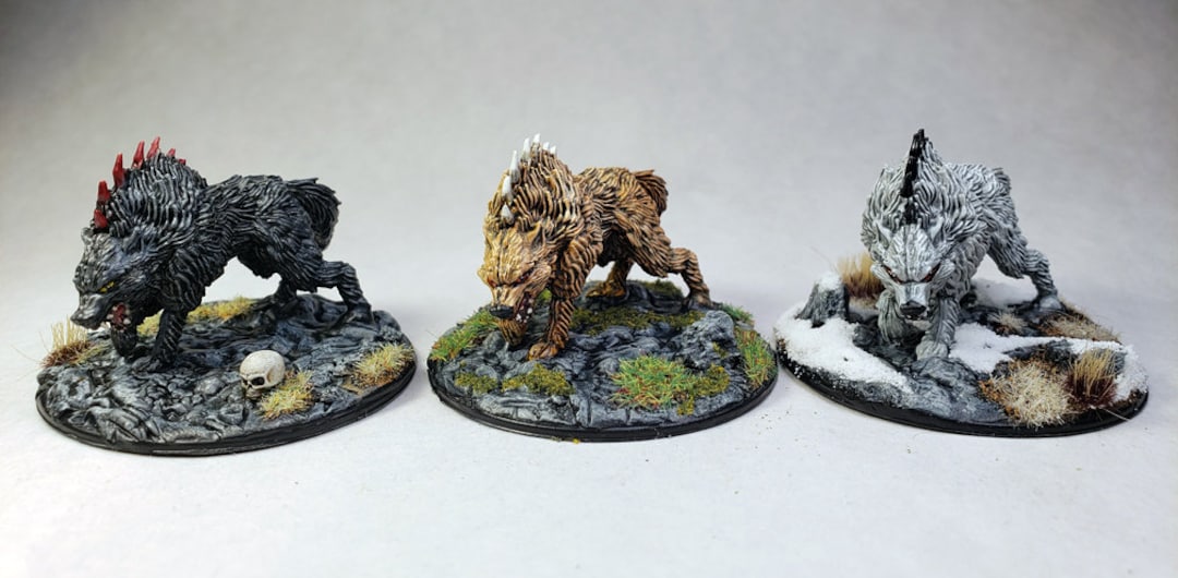 Nightmare Warg, Direwolf, Winter Wolf Painted Nolzur's Wizkids ...